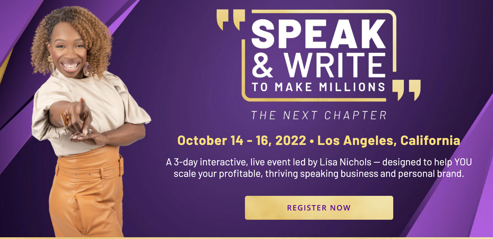 Events - Motivating The Masses | Lisa Nichols